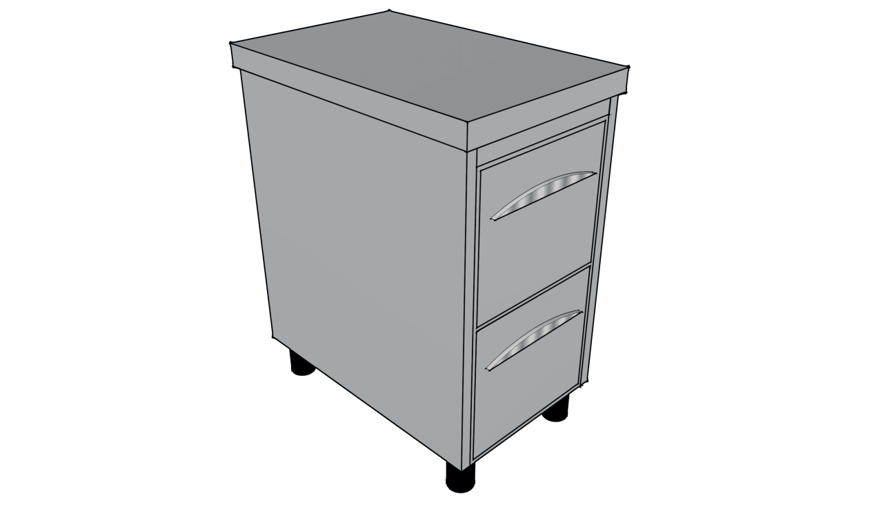 ΕΡΜΑΡΙΟ ΚΟΥΒΕΡ IP-2DRW-45 - INOX PRODUCTION